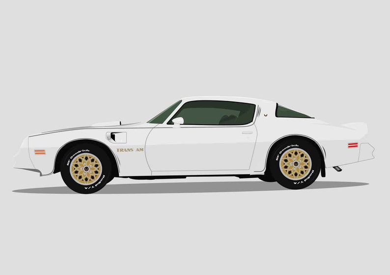 Pontiac Firebird "trans-am" Drawing Digital Art Poster / Print ...