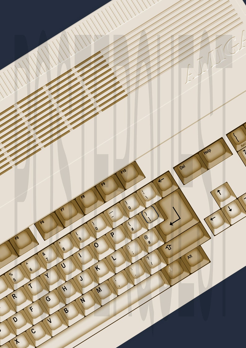 Photorealistic Drawings Commodore Amiga 500 Computer Digital Art ...