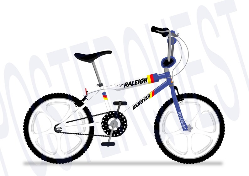 Photorealistic Drawing Raleigh Burner Team Pop Art Retro - Etsy