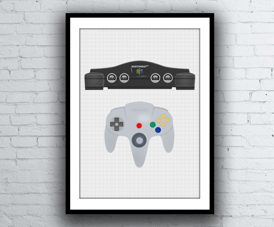 Nintendo 64 Computer Poster Retro Digital Art Poster / Print - Etsy UK