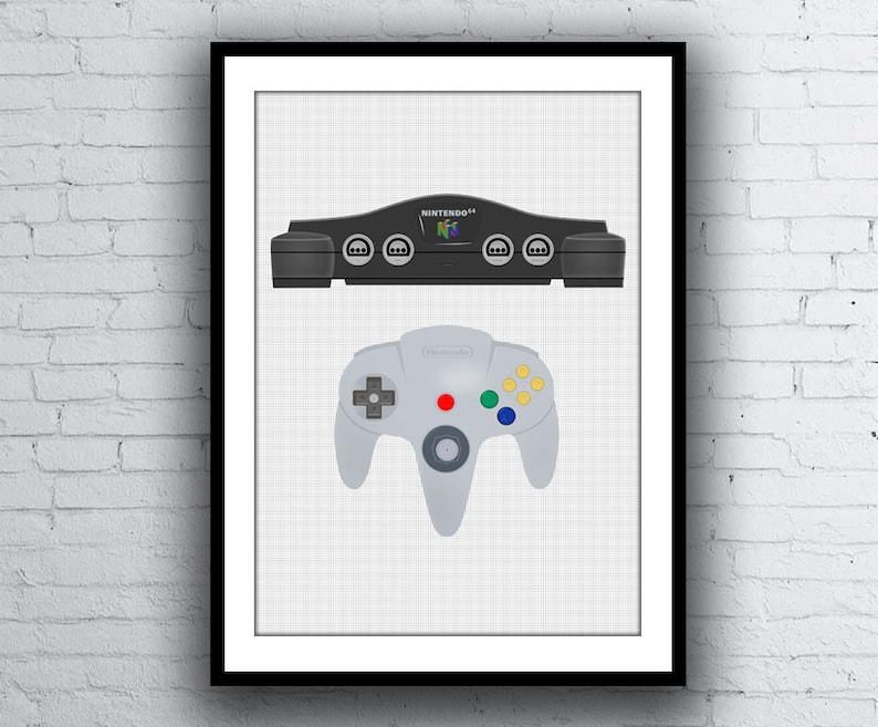 Nintendo 64 Computer Poster Retro Digital Art Poster / Print - Etsy UK