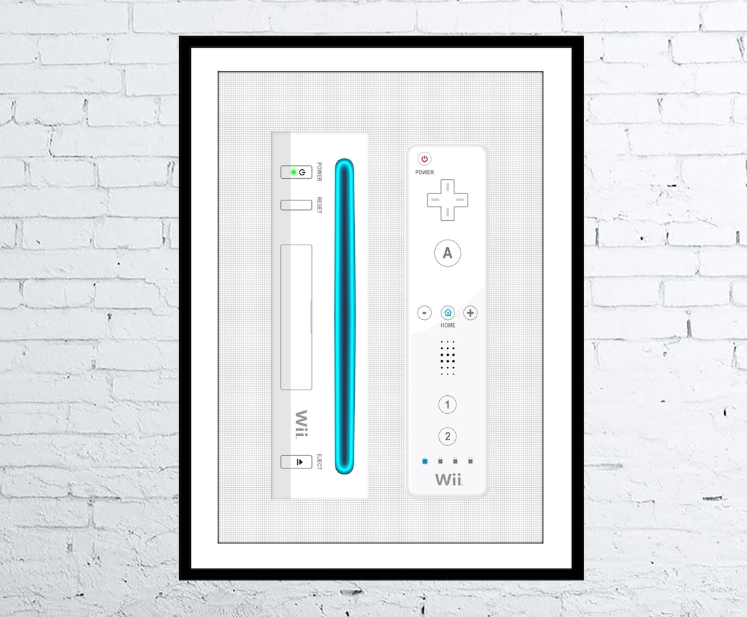 Nintendo Wii and Wiimote Computer Poster Nintendo Digital Art Poster ...