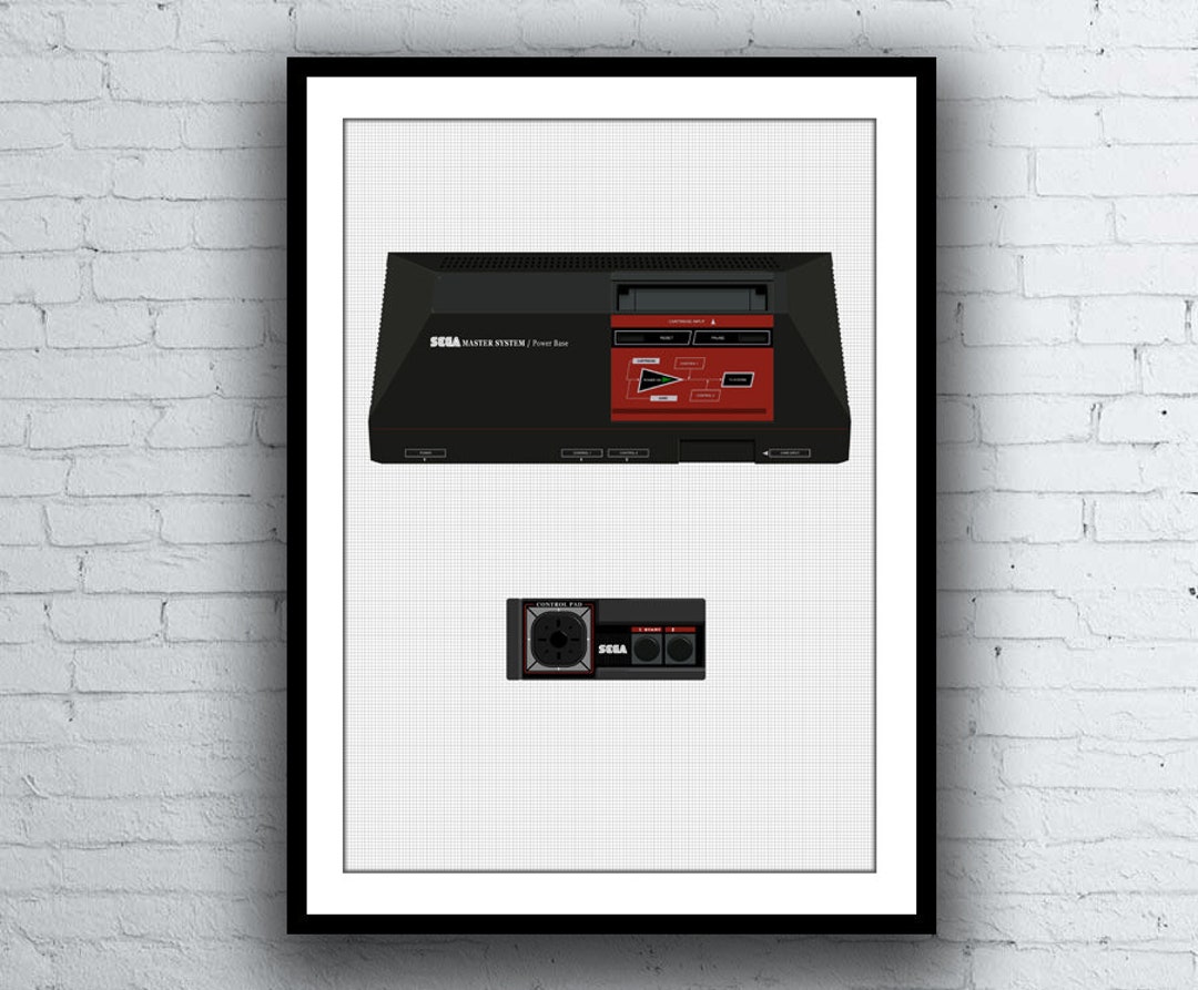 Sega Master System Poster Computer Poster and Gamepad Digital Art ...
