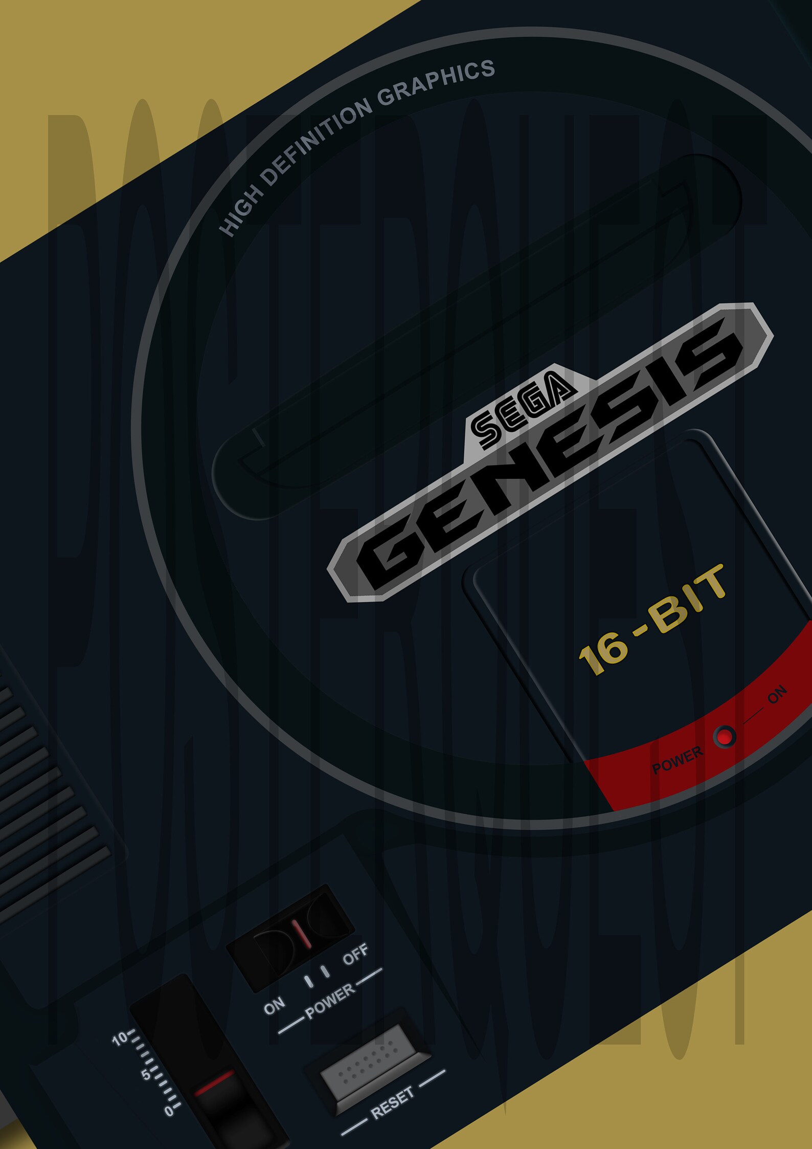 Photorealistic Drawing Sega Genesis Computer Poster Digital Art Poster ...
