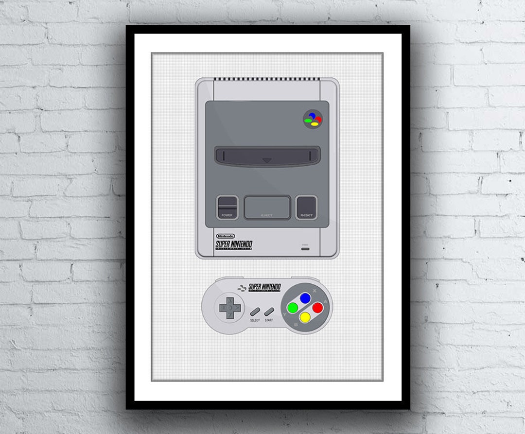 SNES Poster Computer Poster Super Nintendo Entertainment System and ...