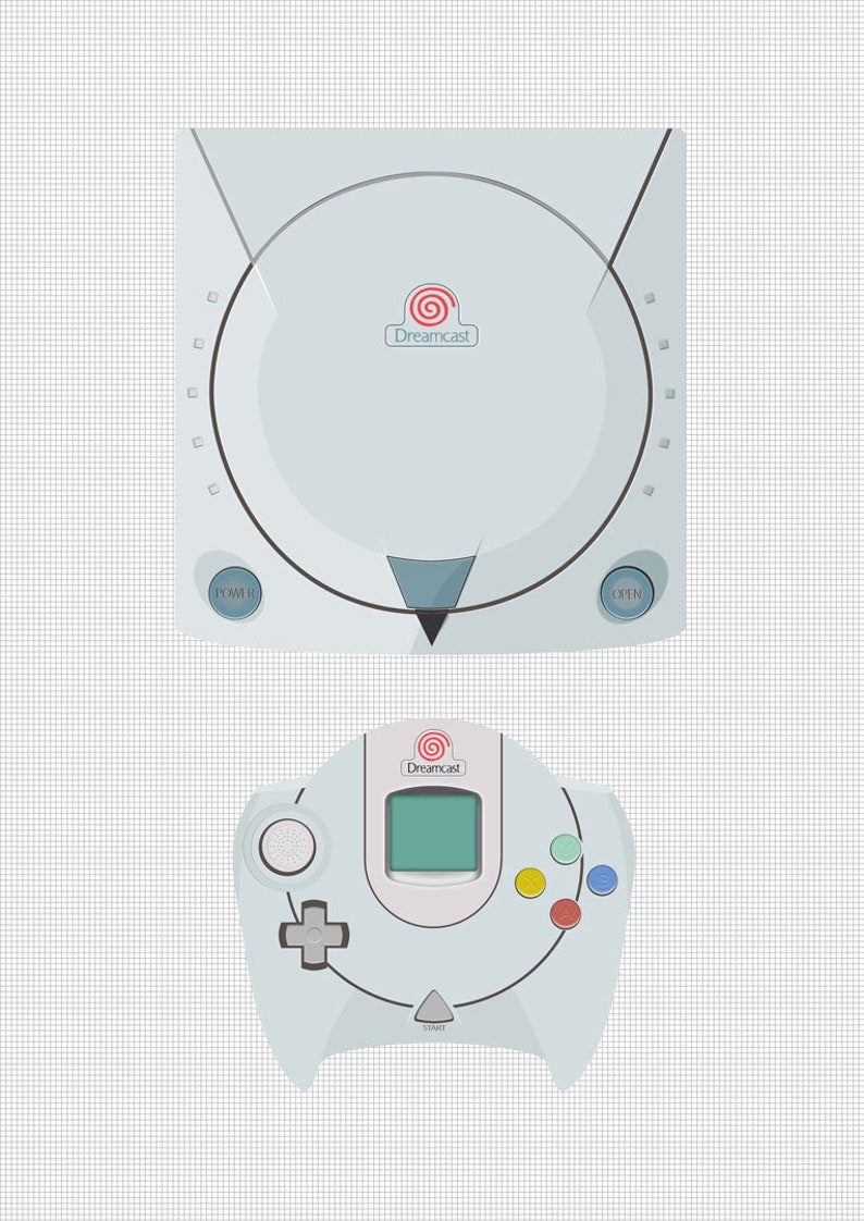 Sega Dreamcast Computer Poster Retro Digital Art Poster / Print - Etsy