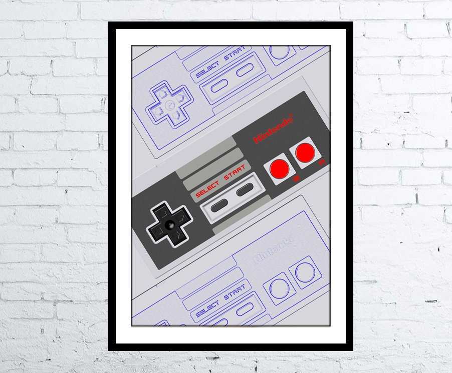 NES Poster Computer Poster Nintendo Entertainment System | Etsy
