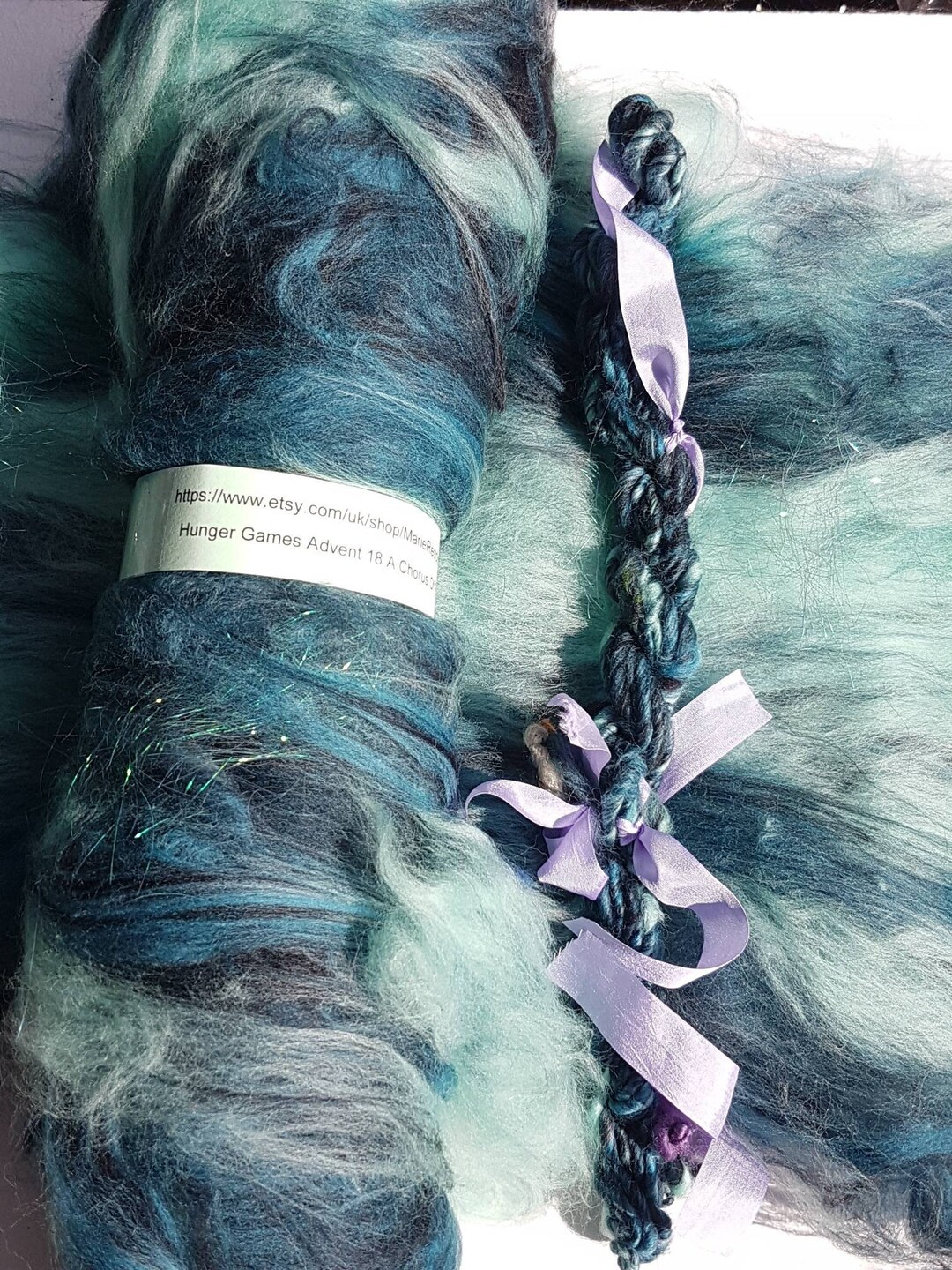 Handcarded Art Batt: Spinning Fiber (50g) "a Chorus of Frogs" - Etsy
