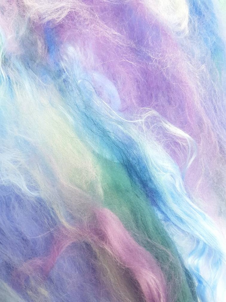 Blue Art Batt / 12 Fair Things Will Fade / 50g / Lilac / Blue | Etsy