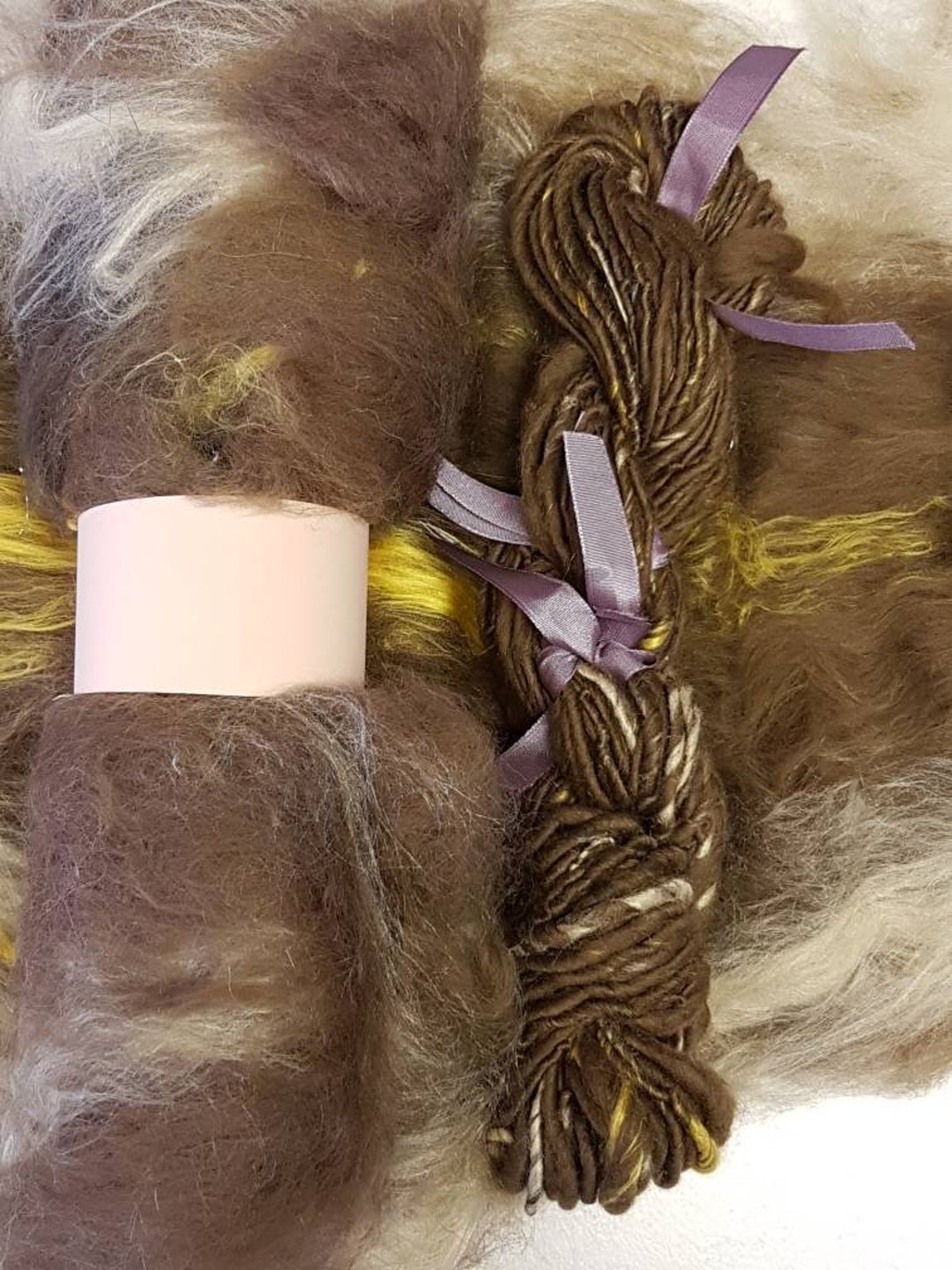 Narnia Art Yarn / Handspun Yarn / 1 the Wardrobe / Brown / Yellow ...
