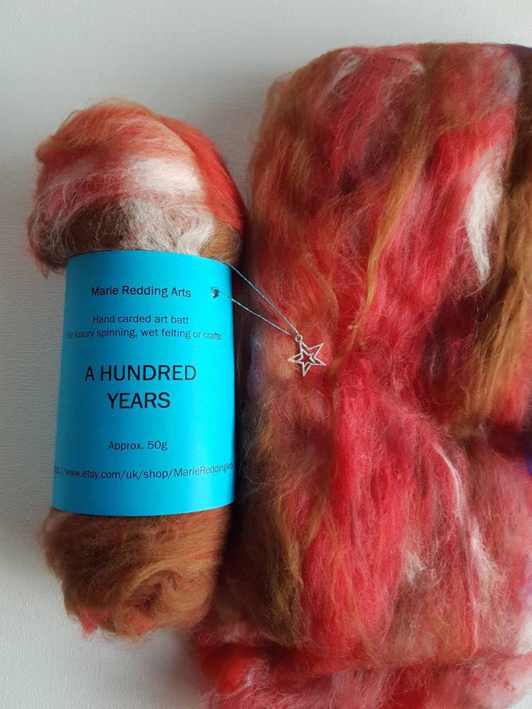 Brown Art Batt 50g Sleeping Beauty a Hundred Years Spinning Felting ...