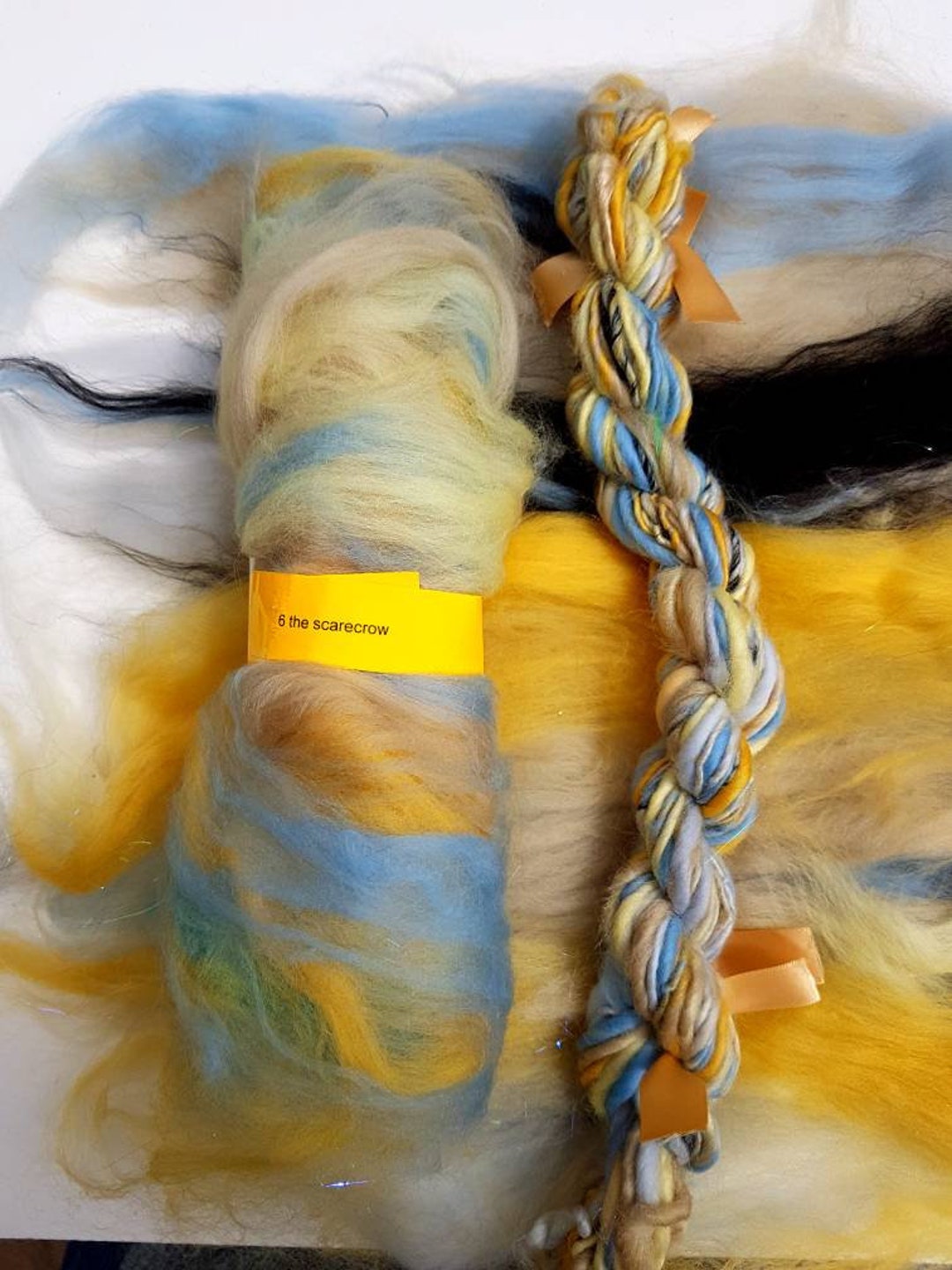 Wizard of Oz Handspun Yarn / 6 the Scarecrow / 50g / Yellow / Straw ...