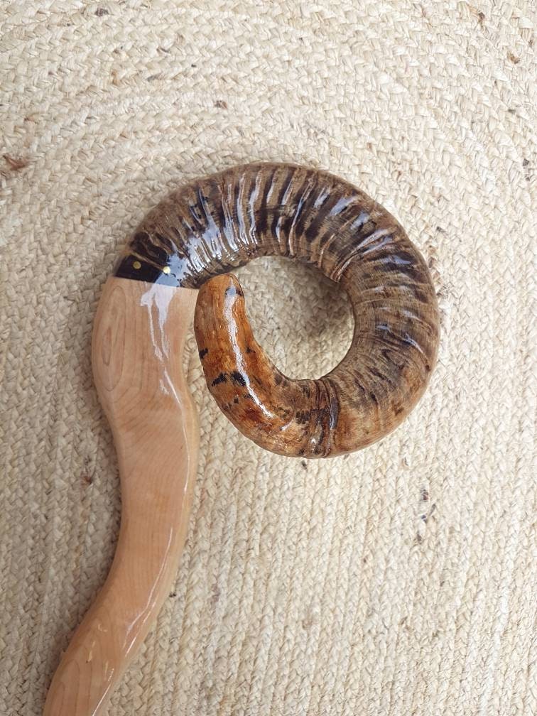 Ram Horn Walking Stick / Ram Horn Cane / Rams Horn Staff / - Etsy UK