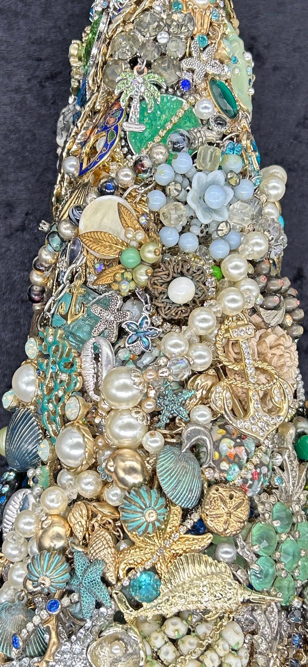 Jeweled Tree, "seashore", Nautical, Ocean, Romantic, Rhinestone ...