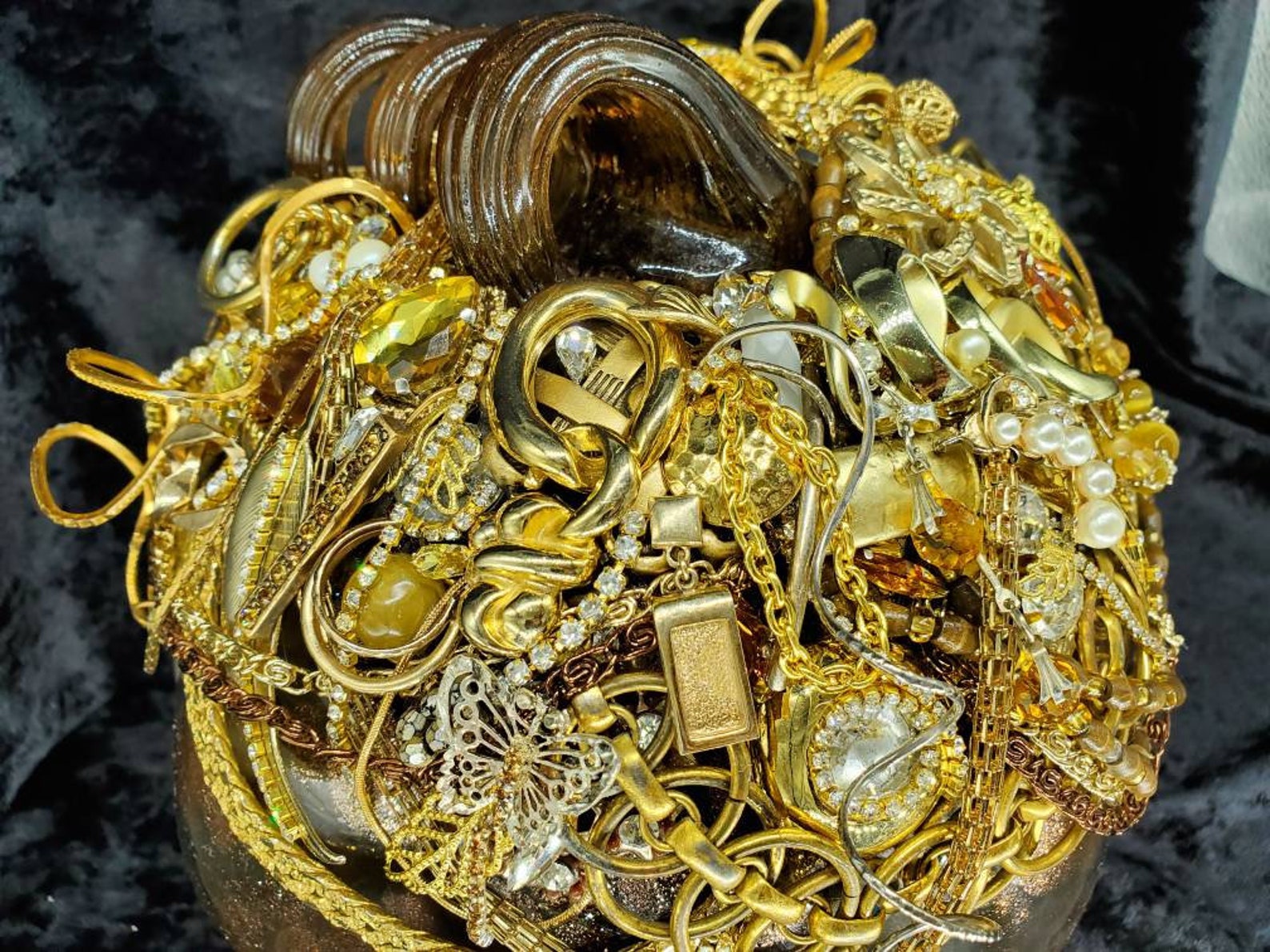 Jeweled Pumpkin, Blown Glass Embellished, VAIL PUMPKIN, Unique Birthday ...