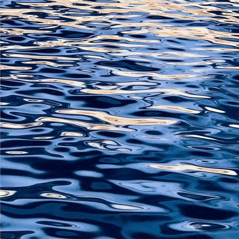 Blue Water Ripples 18"x18"x1.5" - Etsy UK