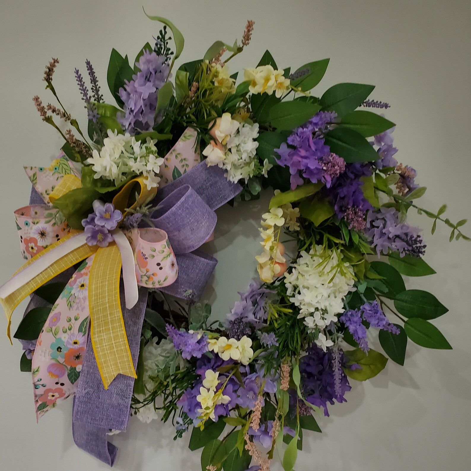 Lilac Wreath Purple Lavender and White Lilac Front Door - Etsy
