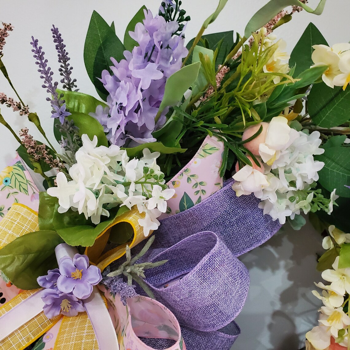 Lilac Wreath Purple Lavender and White Lilac Front Door - Etsy