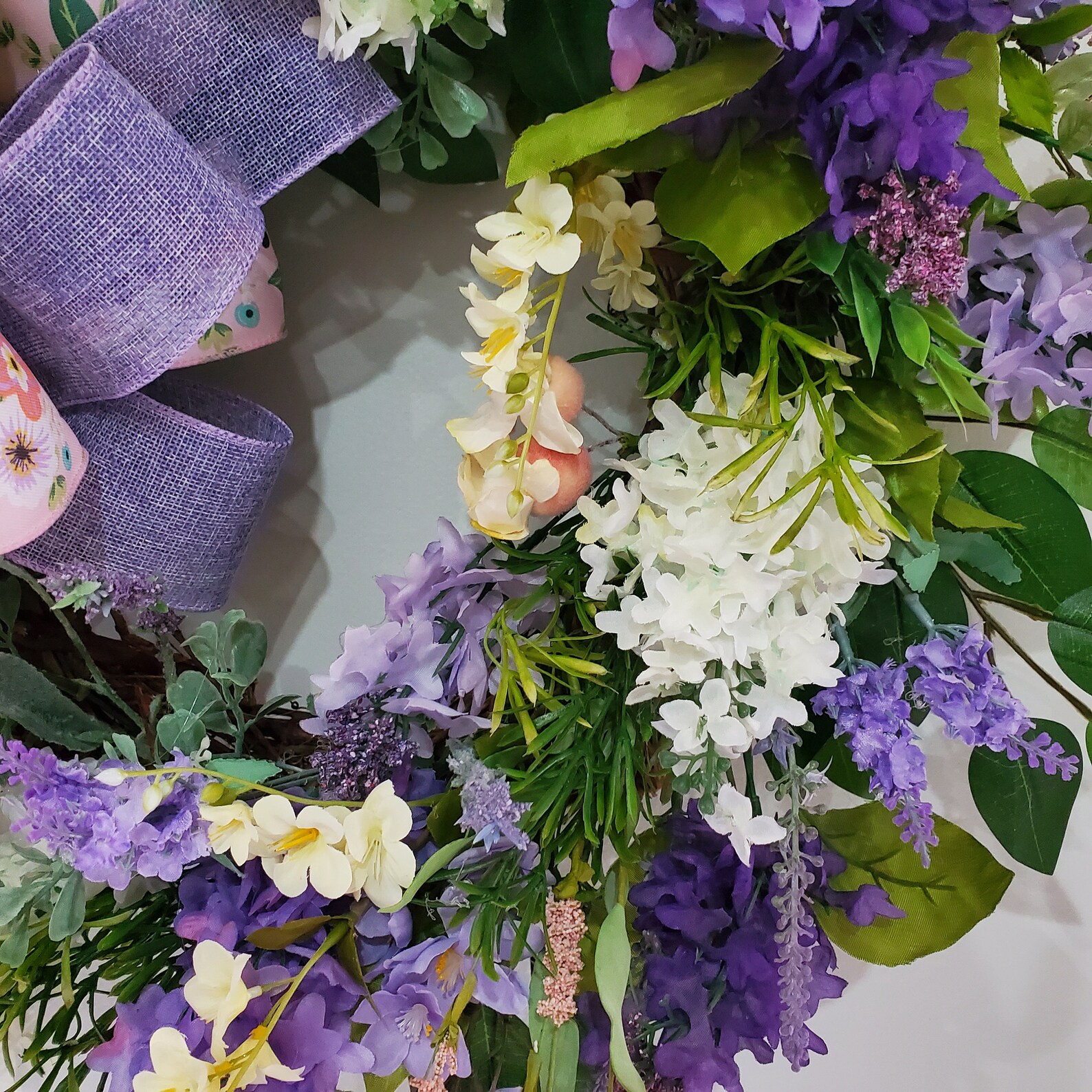 Lilac Wreath Purple Lavender and White Lilac Front Door - Etsy