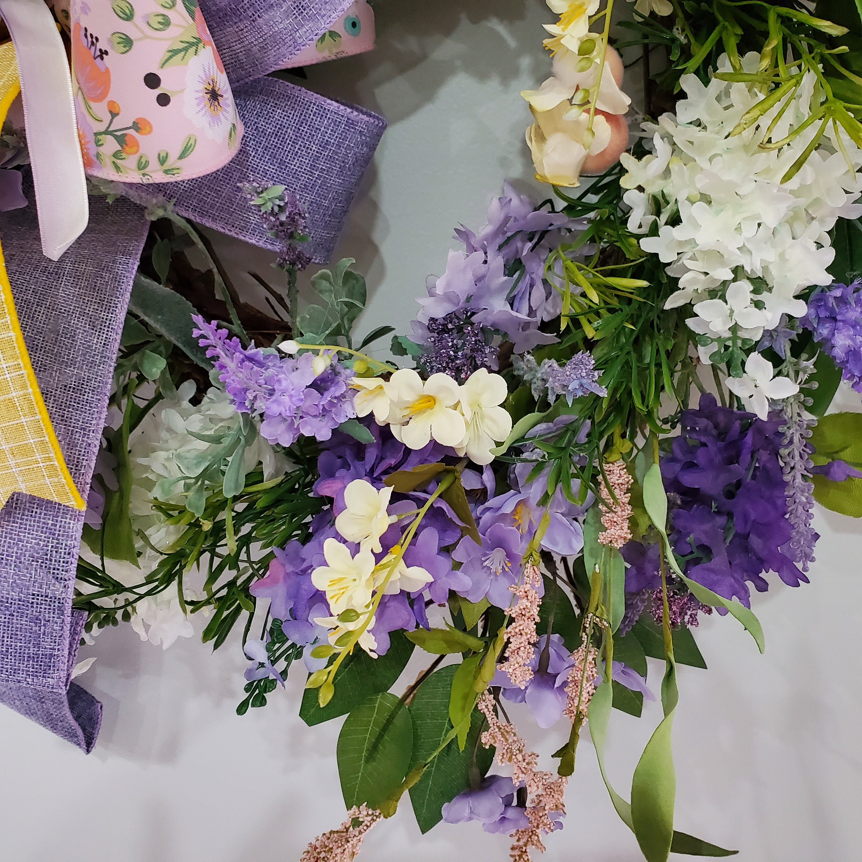 Lilac Wreath Purple Lavender and White Lilac Front Door - Etsy