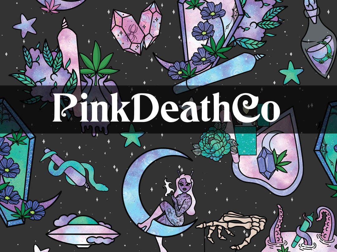 Pastel Galaxy Stoner Goth Seamless Pattern 420 Lighter - Etsy