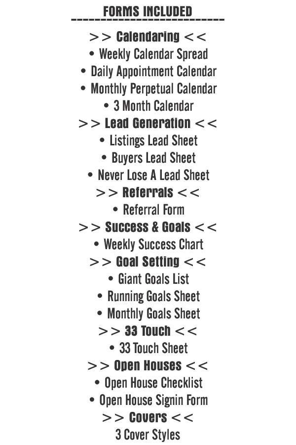 Real Estate Agent Planner, Agenda Calendar, Goal Setting, Printable PDF ...