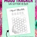 Printable Mood Tracker Worksheet Anxiety Tracker 30 Day Undated US ...