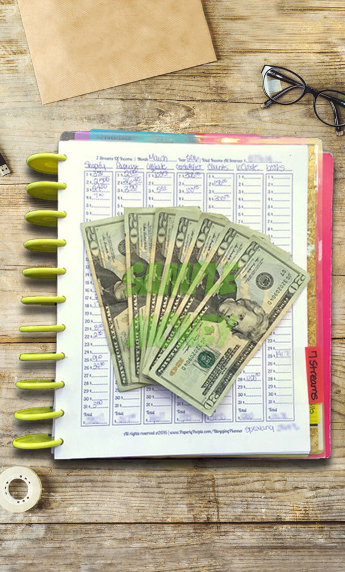 7 Streams of Income Worksheet | Track Your Income for A Month, Income ...