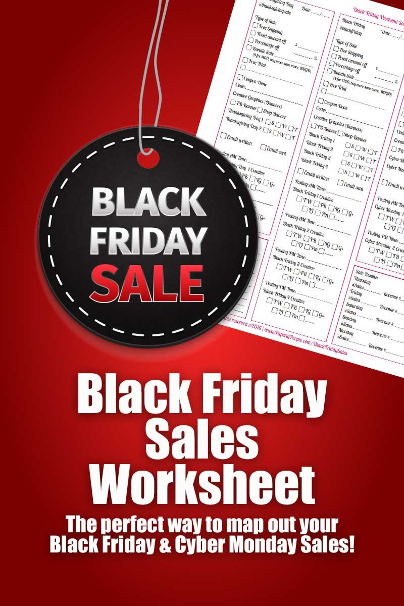 Black Friday Sales Worksheet | Map Out Your Black Friday & Cyber Monday ...