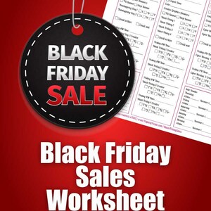 Black Friday Sales Worksheet Map out your Black Friday & | Etsy
