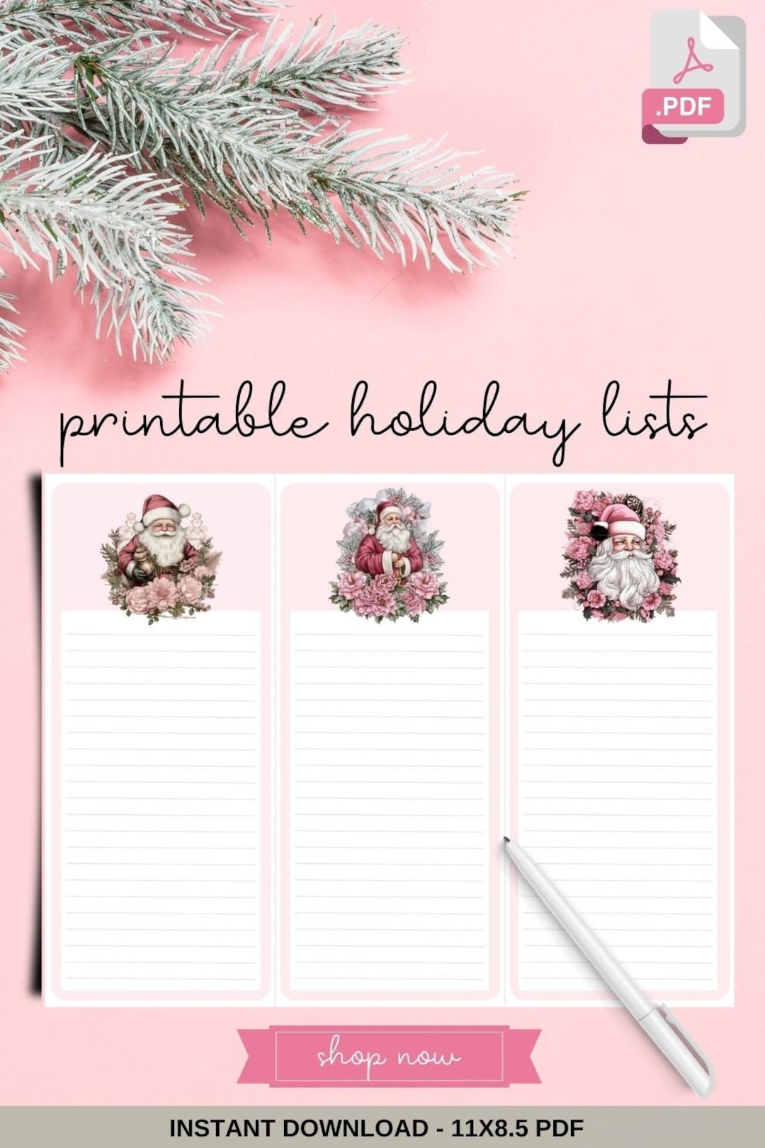 Printable Christmas List | Christmas to Do List | Holiday Gift List ...
