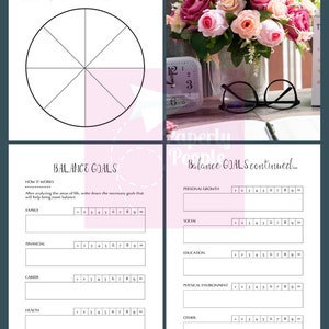 2026 Goal Planner Bundle | Printable Balance Wheel & Goals Planner ...
