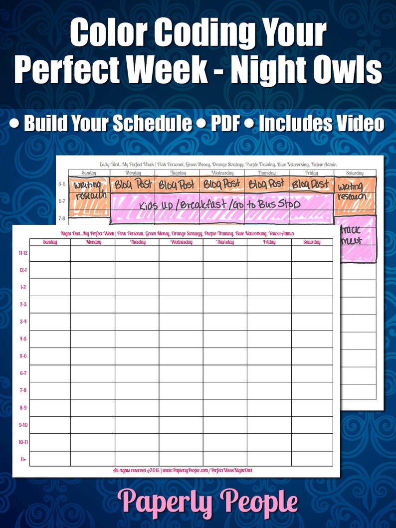 Time Management for Night Owls - Color Coding Your Perfect Week ...
