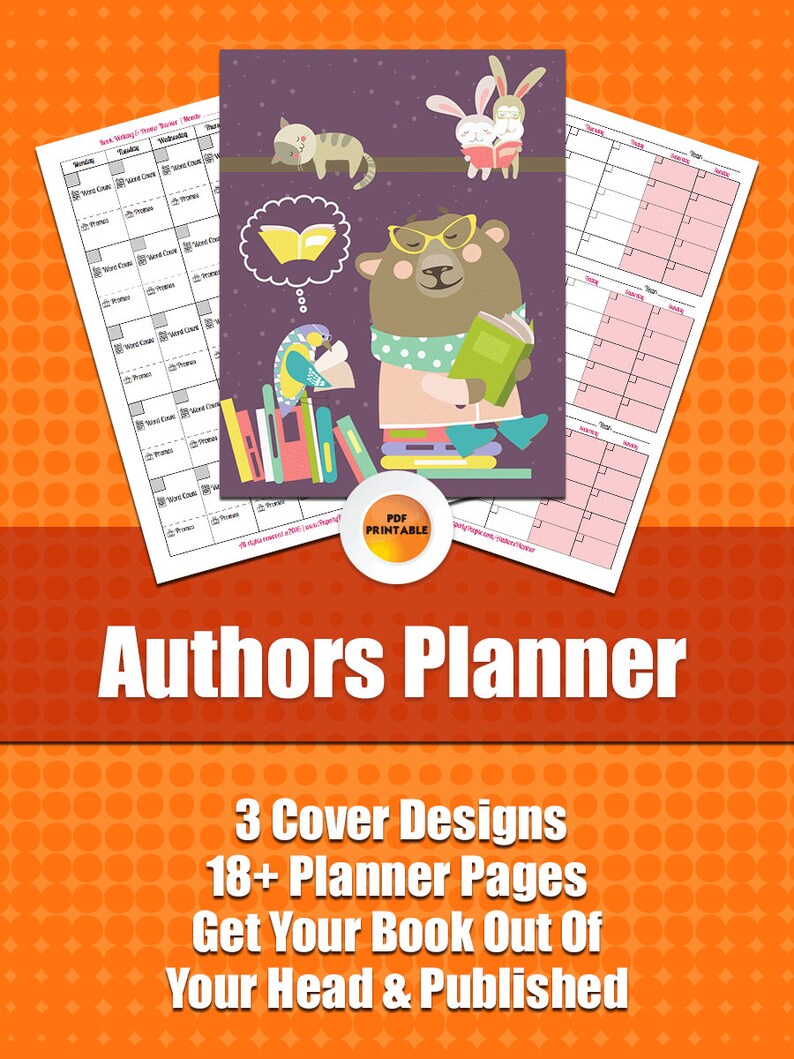 Authors Planner, 22 Page Writers Planner, Research, Book Marketing ...