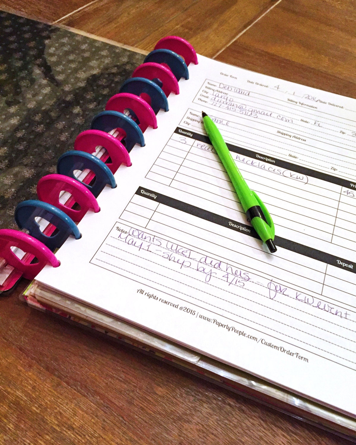 Order Form for Creative Products Companies | Custom Business Forms, for ...