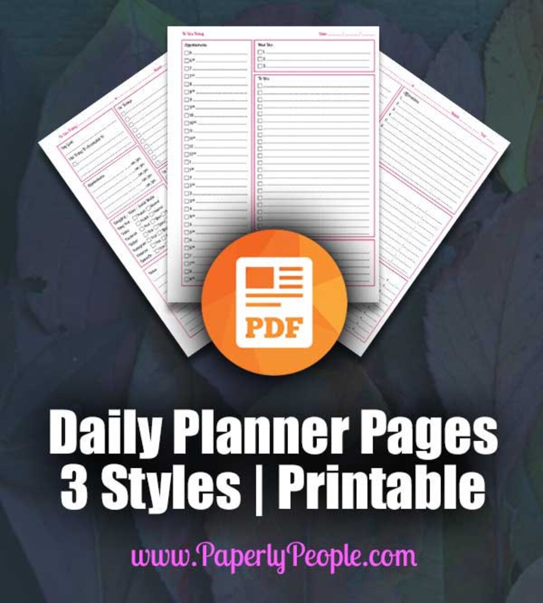 Printable Daily Planner Bundle | 3 Unique Styles | To-do List, Daily ...