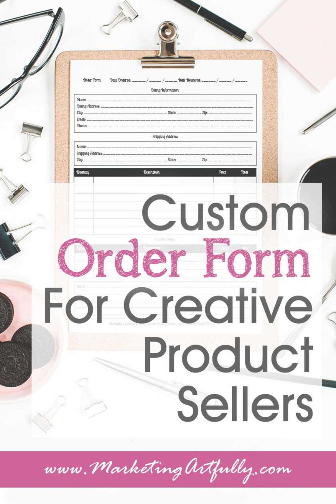 Order Form for Creative Products Companies | Custom Business Forms, for ...