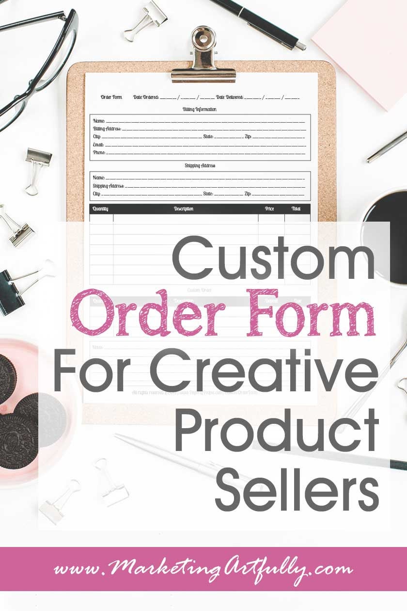 Order Form for Creative Products Companies | Custom Business Forms, for ...