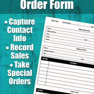 Order Form for Creative Products Companies | Custom Business Forms, for ...