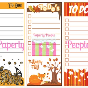 Fall to Do List Printable, Autumn to Do Lists, Planner Inserts ...