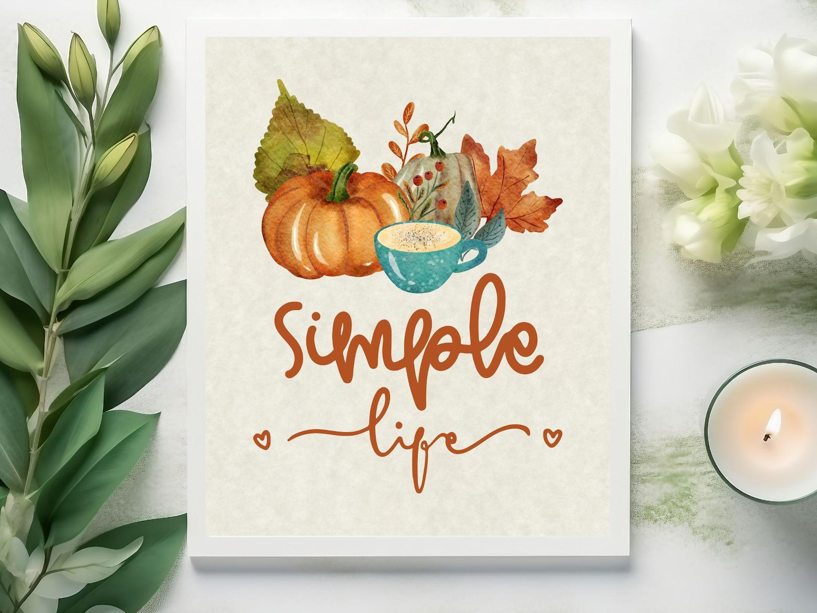 Simple Life Printable Wall Art | Autumn Decor | Trendy Coffee Art ...