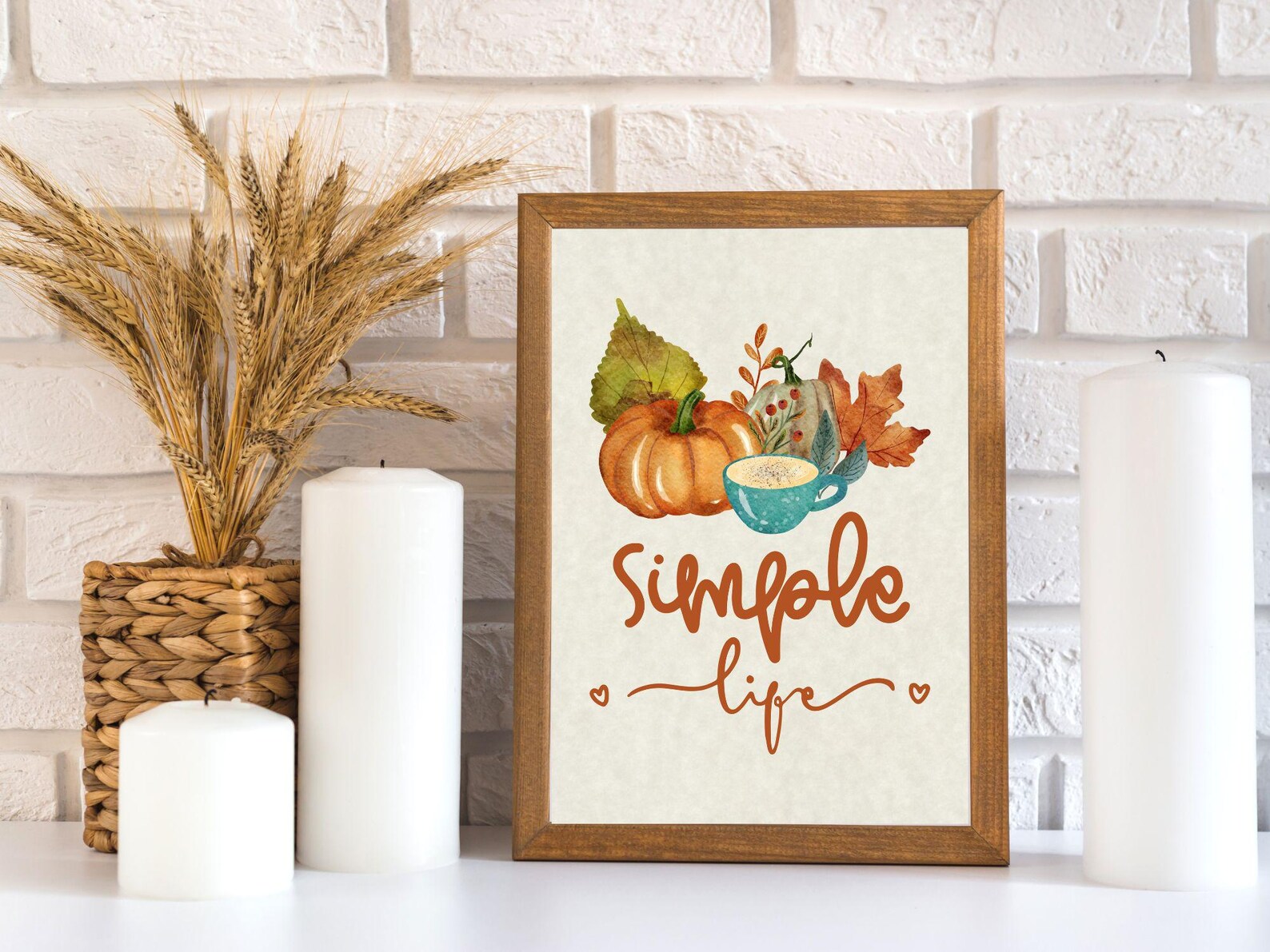 Simple Life Printable Wall Art | Autumn Decor | Trendy Coffee Art ...