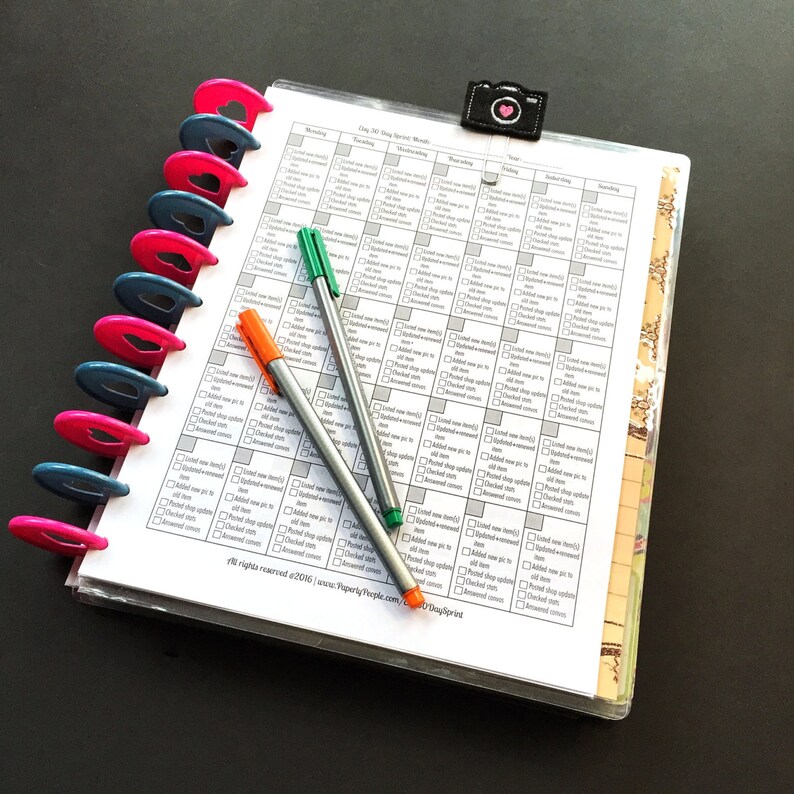 30 Day Sprint Plan and Worksheet for Etsy Sellers | Super Practical ...