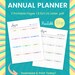 12 Month Goal Planner Undated Yearly Goal Sheet Minimalist Planner 8 ...