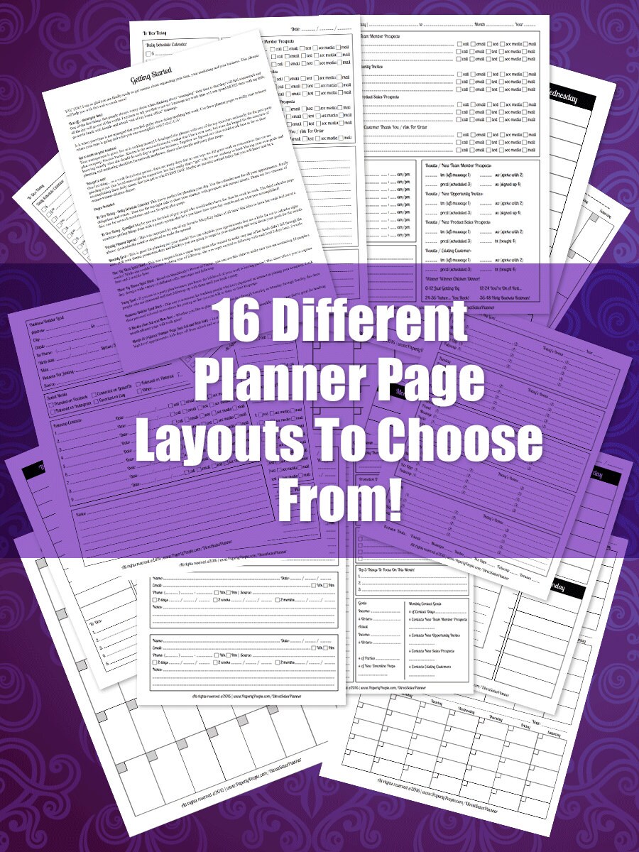 Direct Sales Planner, MLM Party Plan Planners, Network Marketing ...