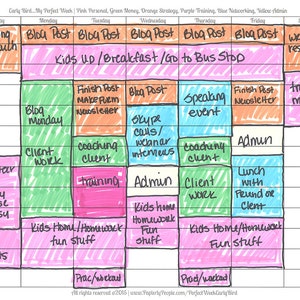 Time Management for Early Birds - Color Coding Your Perfect Week ...