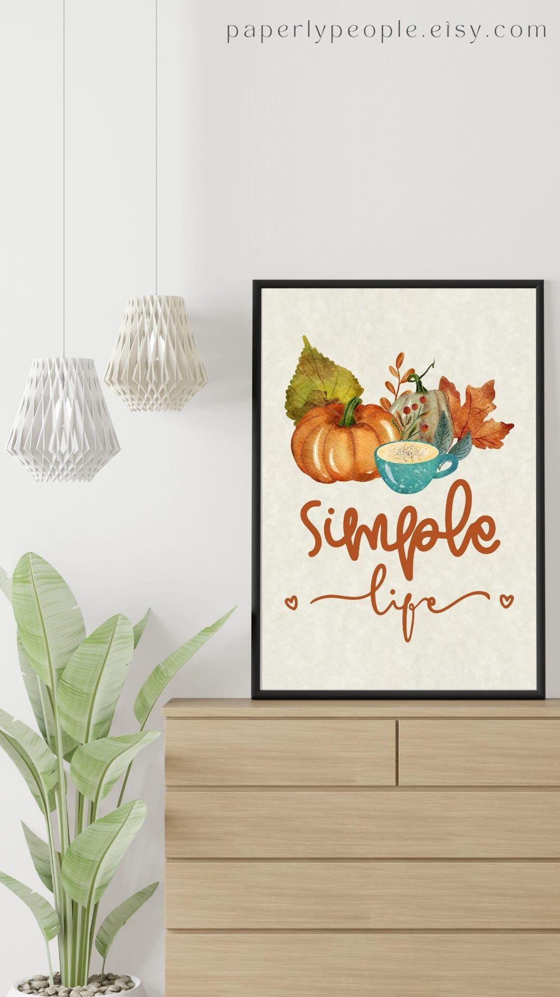 Simple Life Printable Wall Art | Autumn Decor | Trendy Coffee Art ...