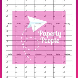 3 Month Calendar | Printable Planner Sheet | 8.5X11 Letter Sized ...