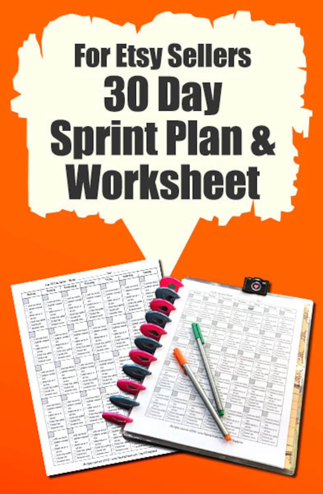 30 Day Sprint Plan and Worksheet for Etsy Sellers | Super Practical ...