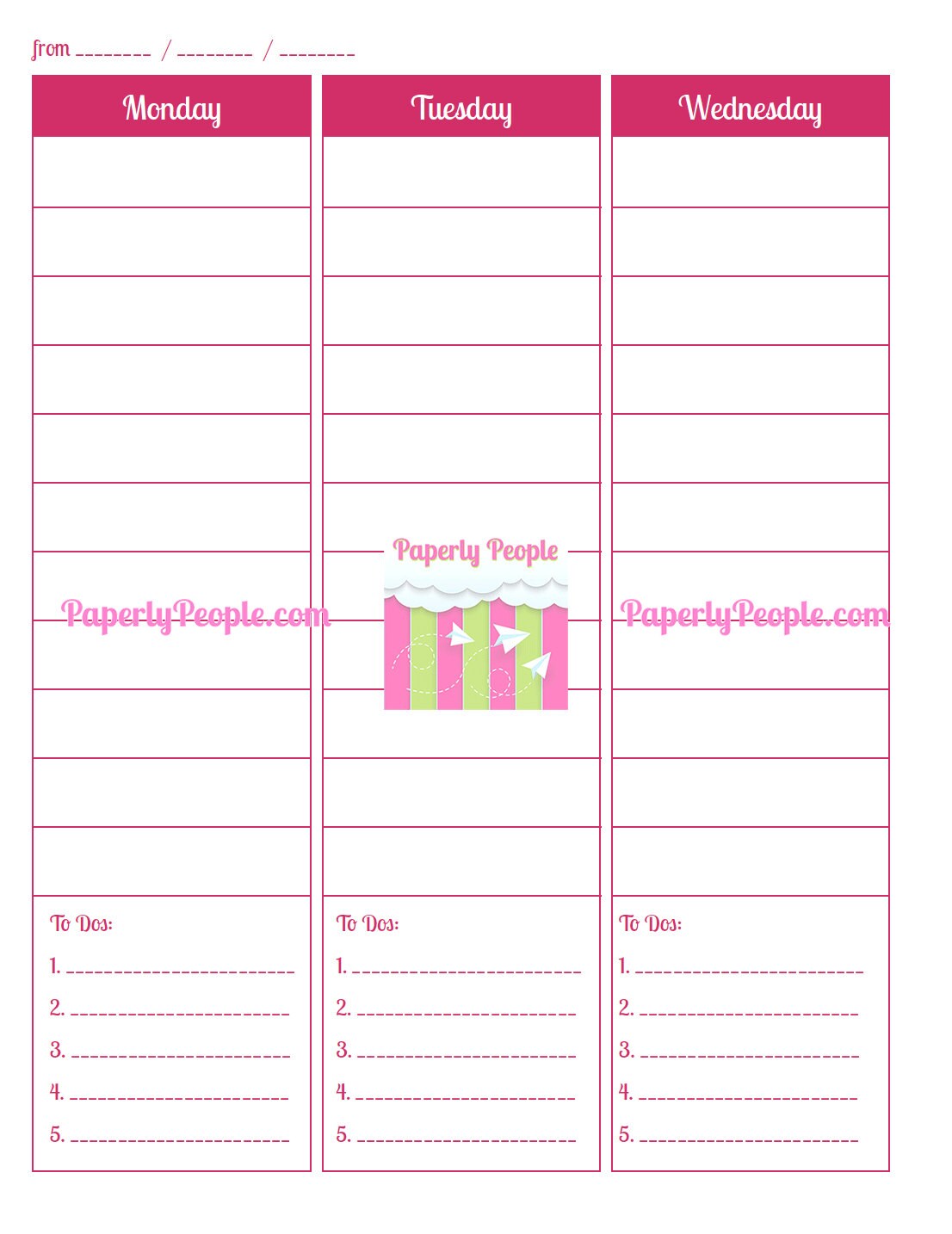Weekly Calendars and Planners Spread | Great for DIY Planner, Business ...